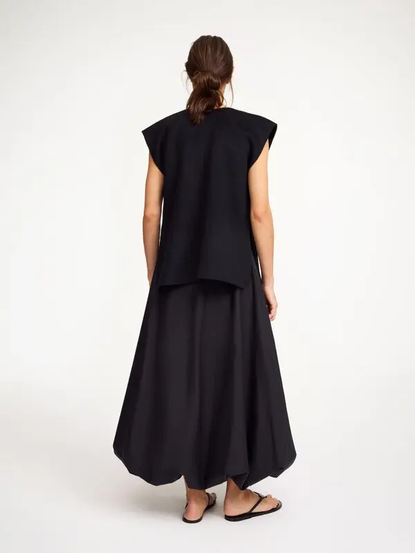 BY MALENE BIRGER Aubrey Organic Cotton Midi Skirt - Black