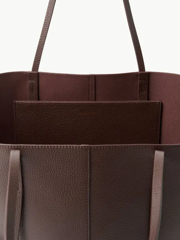 BY MALENE BIRGER Abilla Leather Tote - Coffee Bean