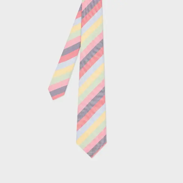 Paul Smith Multistripe Silk Tie - Multicolour