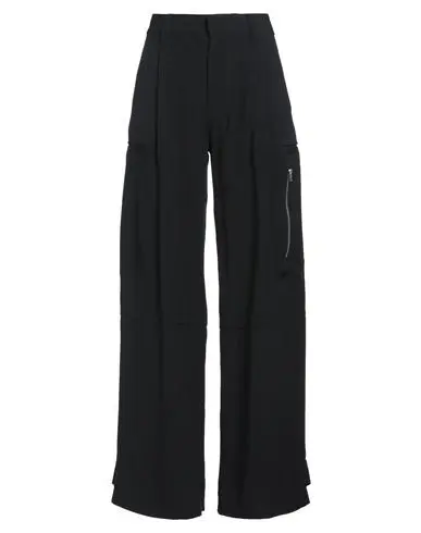 AMI Paris Wide-leg Cady Pants - Black