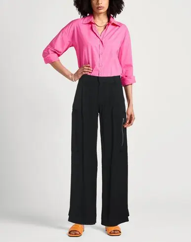 AMI Paris Wide-leg Cady Pants - Black