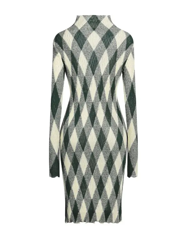 Burberry Cotton & Silk Midi Dress In Green - 80% Off | Editorialist
