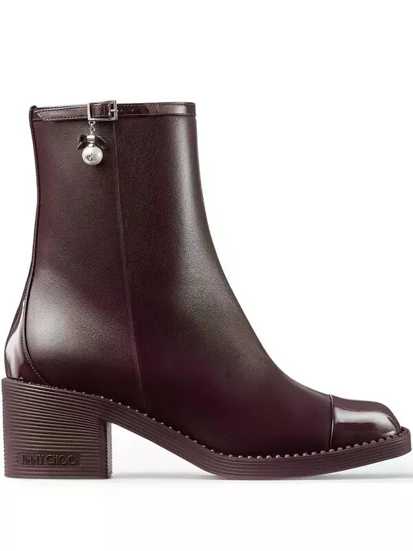 JIMMY CHOO Adry 60 Leather Ankle Boots - Brown