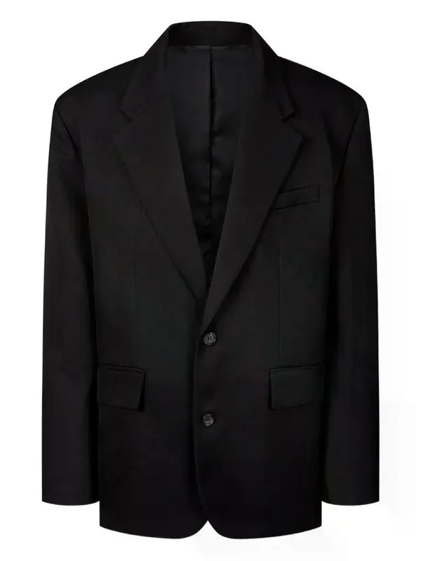 STUDIO TOMBOY Striped Single-breasted Blazer - Black
