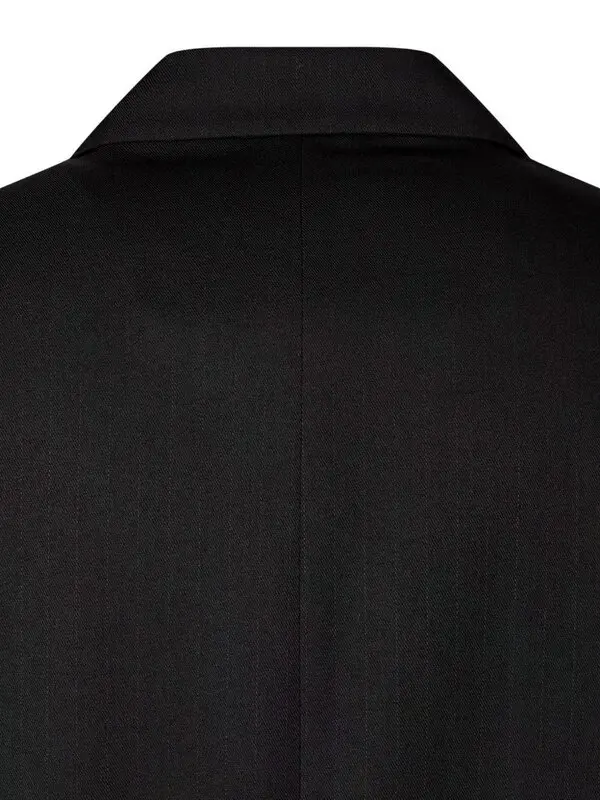 STUDIO TOMBOY Striped Single-breasted Blazer - Black