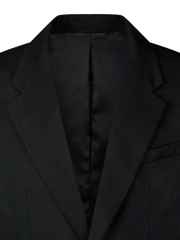 STUDIO TOMBOY Striped Single-breasted Blazer - Black