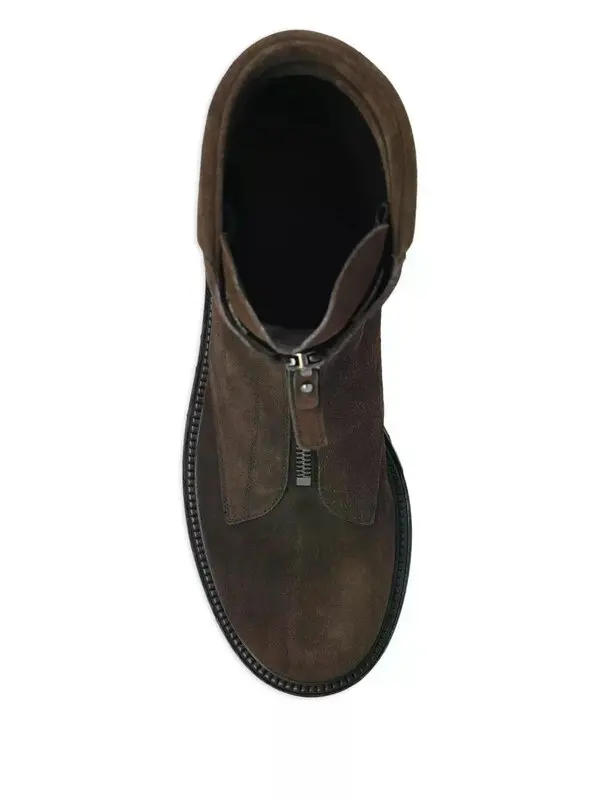 Giorgio Armani Leather Zip Boots