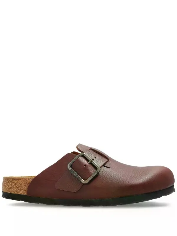 BIRKENSTOCK Boston Wb Buckle Strap Mules - Brown