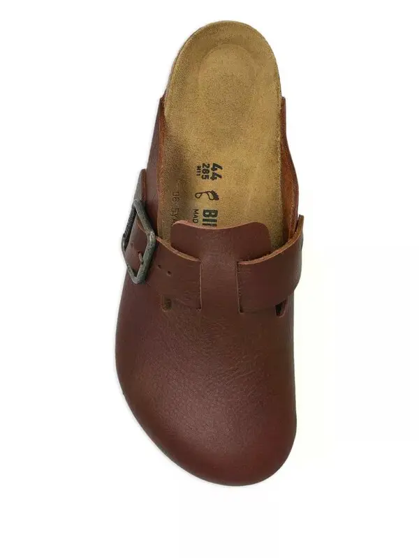 BIRKENSTOCK Boston Wb Buckle Strap Mules - Brown