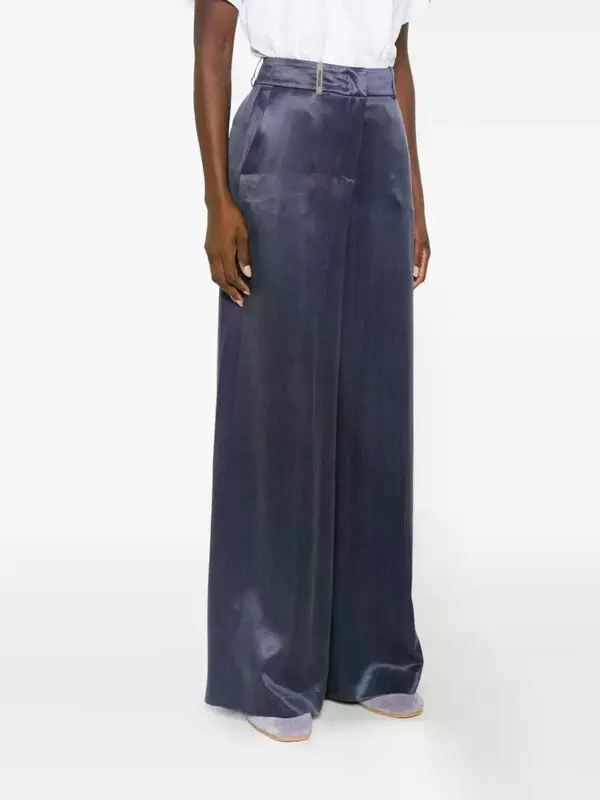 Peserico Wide Leg Satin Trousers