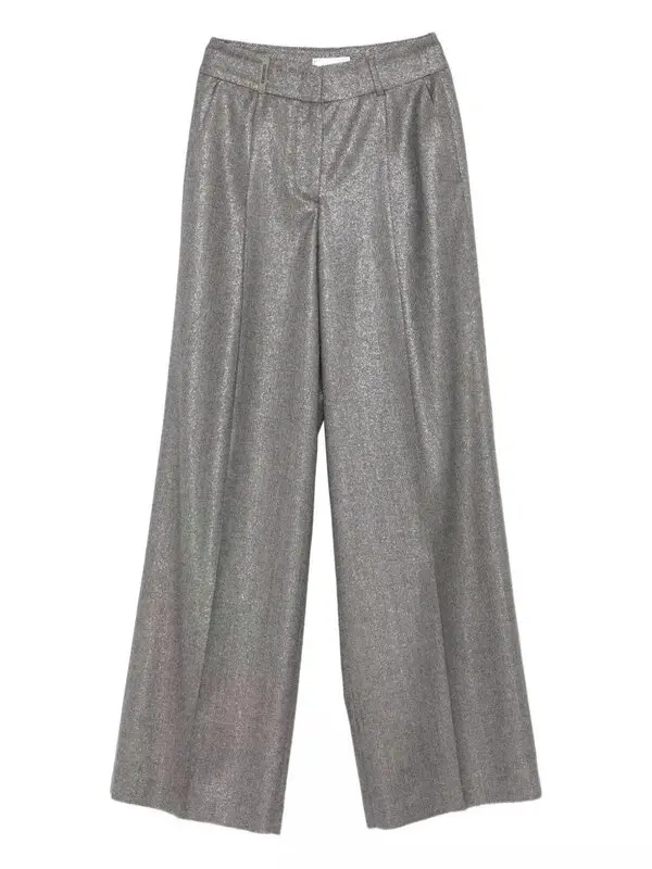 Peserico Metallic Wide-leg Pants