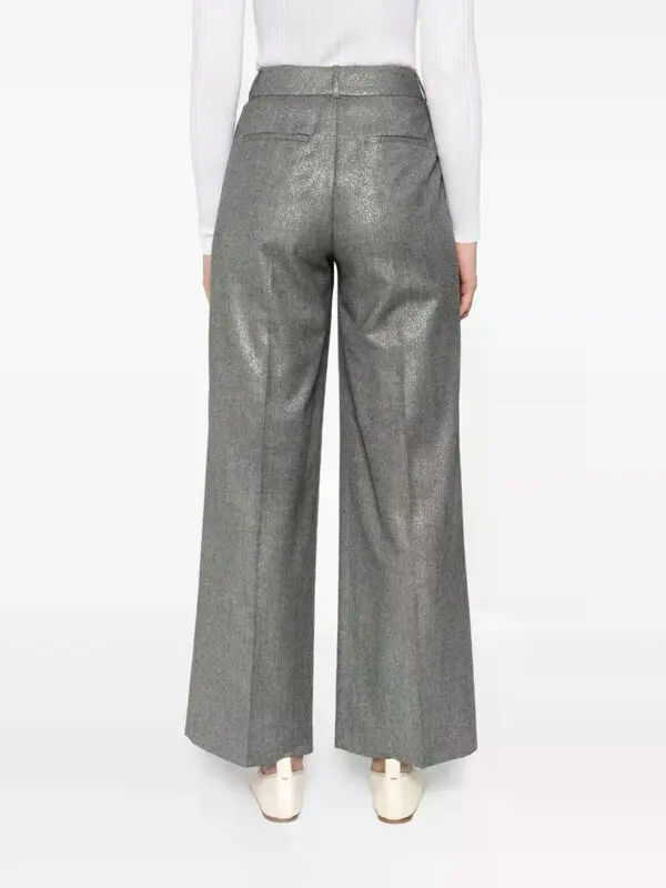 Peserico Metallic Wide-leg Pants