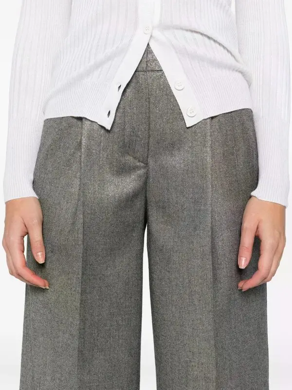 Peserico Metallic Wide-leg Pants