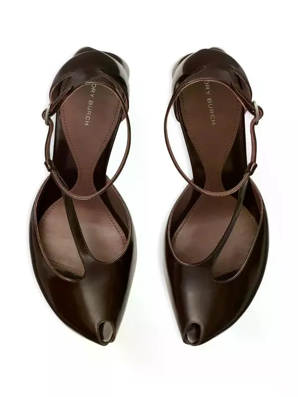 Tory Burch 90mm Peep-toe T-strap Sandals - Brown