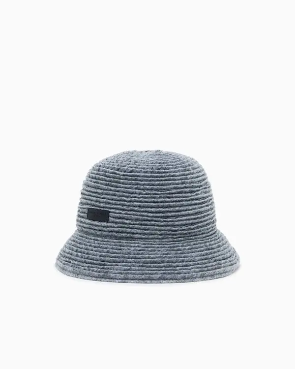 Giorgio Armani Wool Webbing Hat - Black