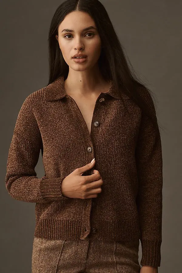 Central Park West Chenille Cardigan Sweater