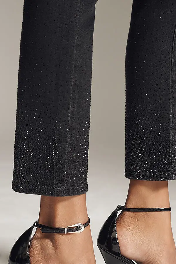 Ag Mari Embellished Mid-rise Straight Jeans - Glasgow Constellation
