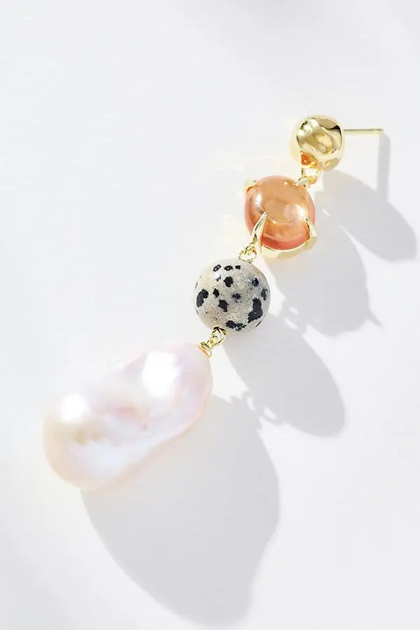 F+H STUDIOS Mixed Bag Pearl Drop Earrings