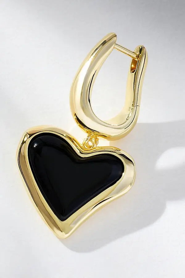 F+H STUDIOS Whitney Heart Charm Earrings