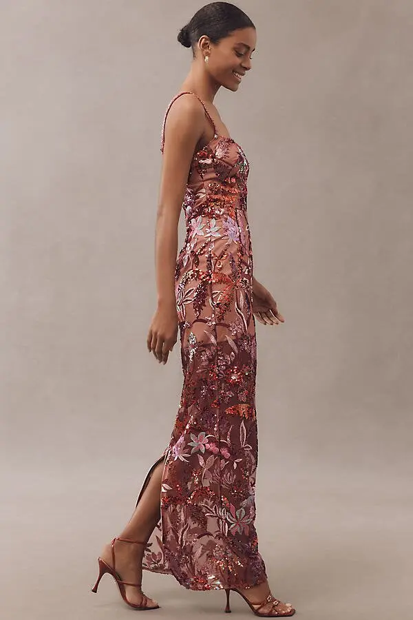 BRONX AND BRONCO Dahlia Leona Embroidered Gown