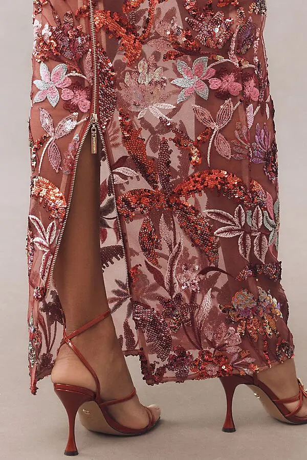 BRONX AND BRONCO Dahlia Leona Embroidered Gown
