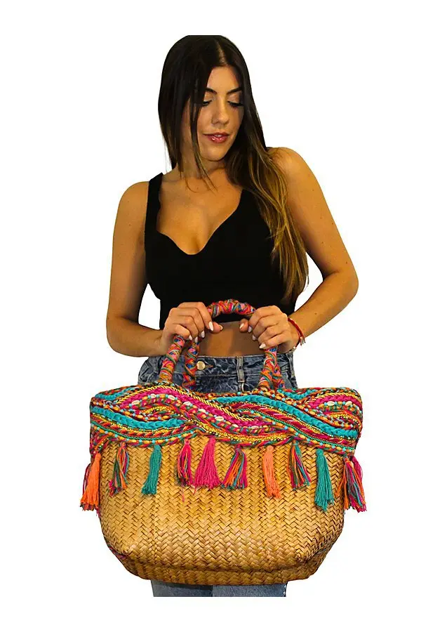 SAMBBOHO Woven Shell Tote