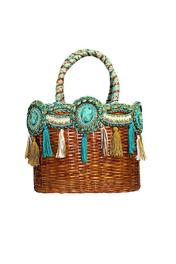 SAMBBOHO Raffia Tote Bag