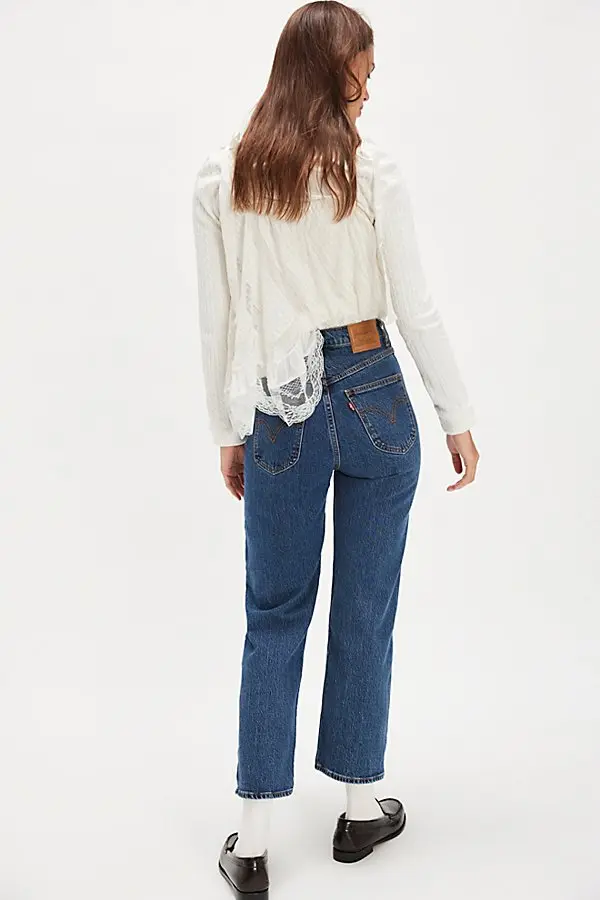 LEVI'S Ribcage Western Yoke Jeans - Valley View Stone