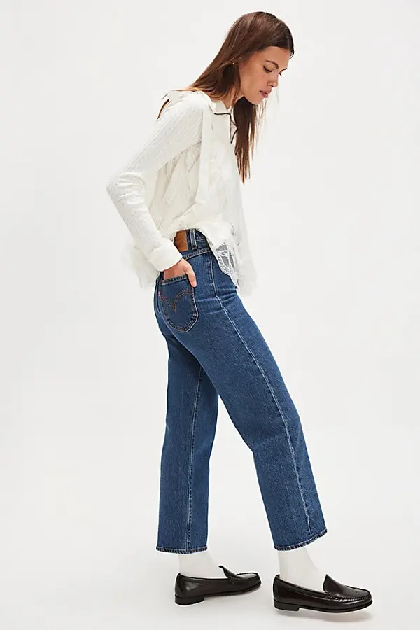 LEVI'S Ribcage Western Yoke Jeans - Valley View Stone
