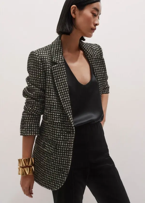 ME+EM Houndstooth Blazer