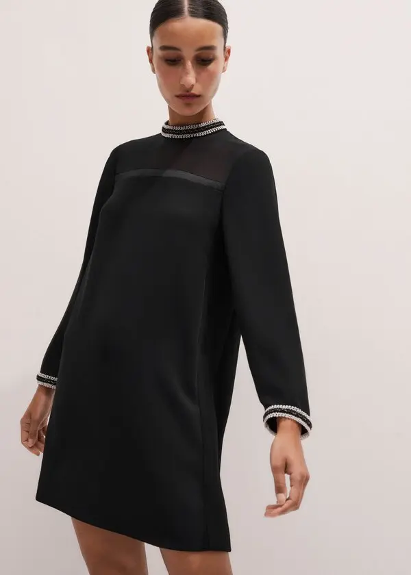 sachin and babi light blue dress Buy Sosandar Black Gold Tab Detail Flute Sleeve Shift Dress from Next USA