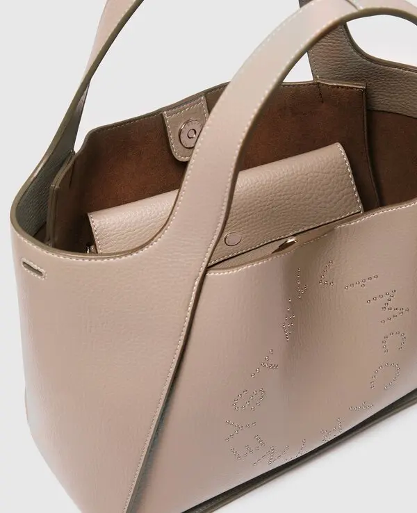 Stella McCartney Logo Top Handle Crossbody Tote Bag - Moss