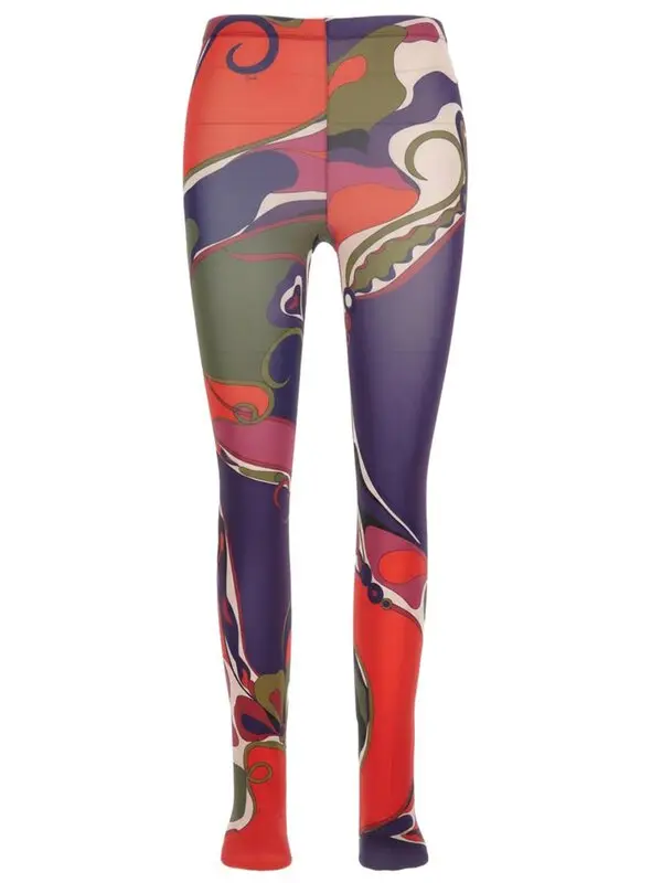 Emilio Pucci Printed Jersey Tights - Purple