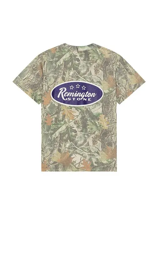 REMINGTON STONE Star Tee In Green - Woodland Camo