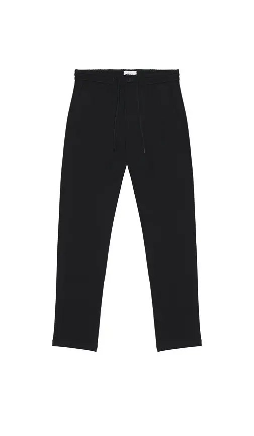 LES DEUX Como Tapered Drawstring Pants In Black