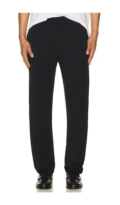 LES DEUX Como Tapered Drawstring Pants In Black