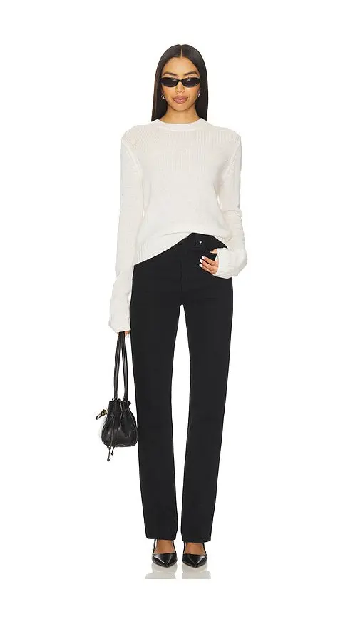 Enza Costa Easy Long Sleeve Crew Sweater