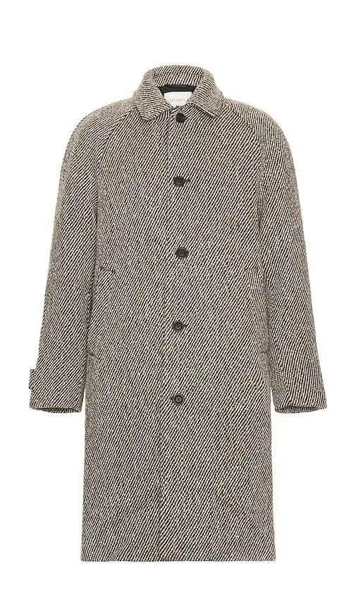 LES DEUX Michael Twill Wool Coat