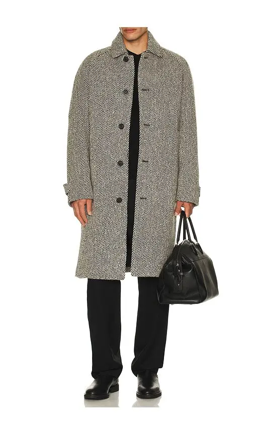 LES DEUX Michael Twill Wool Coat