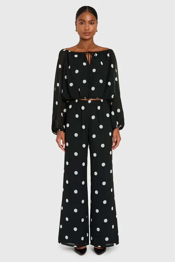 Amanda Uprichard Dallas Polka Dot Top