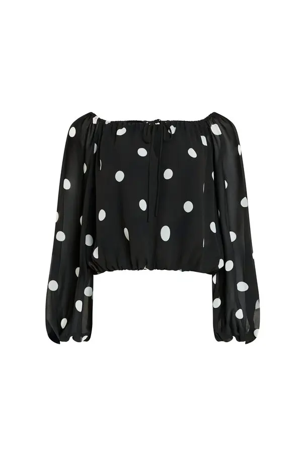 Amanda Uprichard Dallas Polka Dot Top
