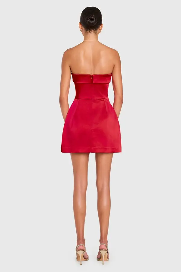 Amanda Uprichard Avalee Strapless Skort Romper