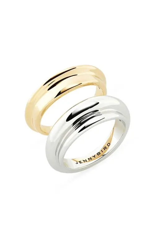 Jenny Bird Lennon Set Of 2 Rings - Two-tone