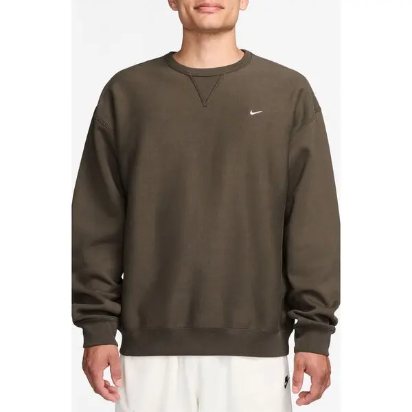 Nike Fleece Crewneck Sweatshirt - Dark Hazel/white