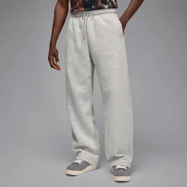 JORDAN Brooklyn Fleece Oversized Open-hem Pants - Grey