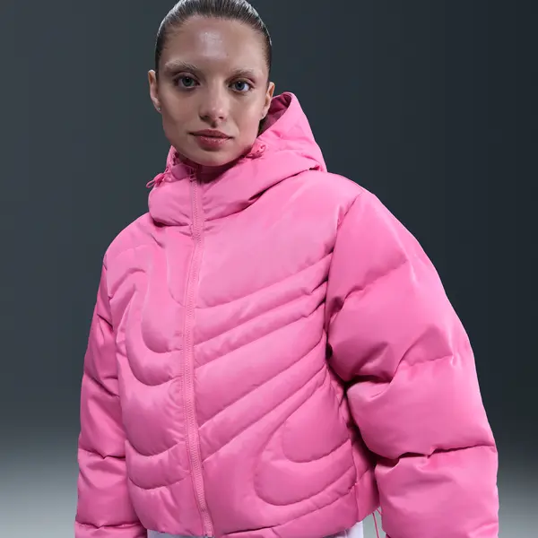 Nike Sportswear Swoosh Series Therma-fit Oversized Down Puffer Jacket - Pink