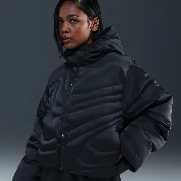 Nike Sportswear Swoosh Series Therma-fit Oversized Down Puffer Jacket - Black