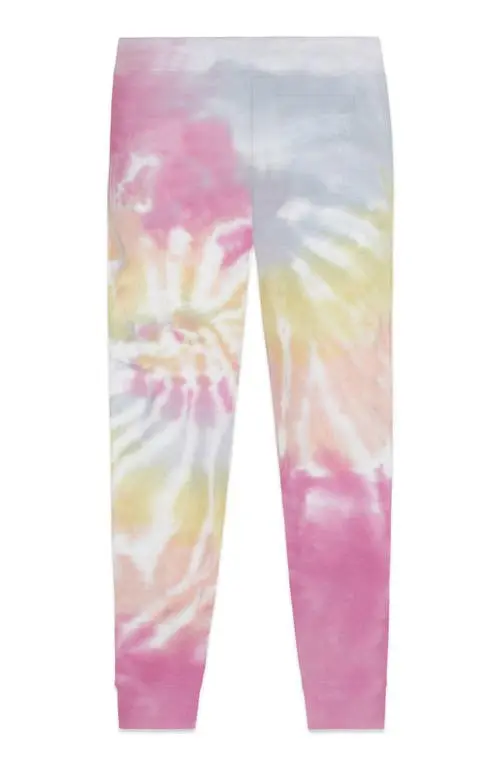DALIX Ghost Tie Dye Fleece Jogger Pant - Desert Rose