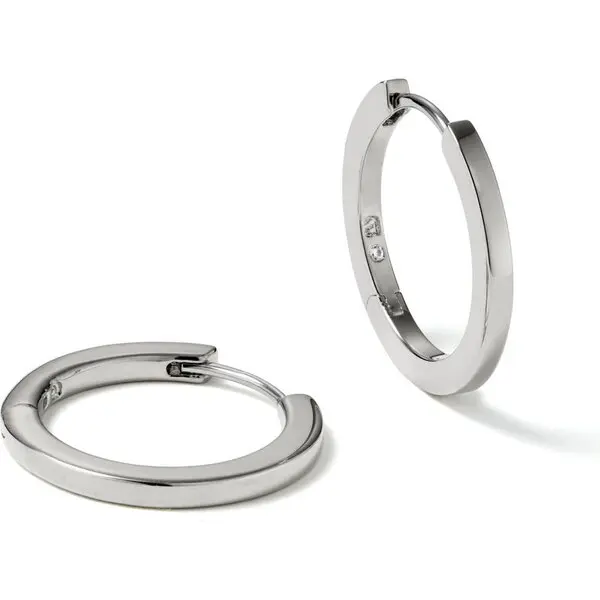 ANA LUISA Medium Huggie Hoops - Silver