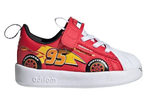 Adidas Adifom Superstar 360 Disney Pixar Cars Lightning Mcqueen - Pure Ruby/cloud White/yellow